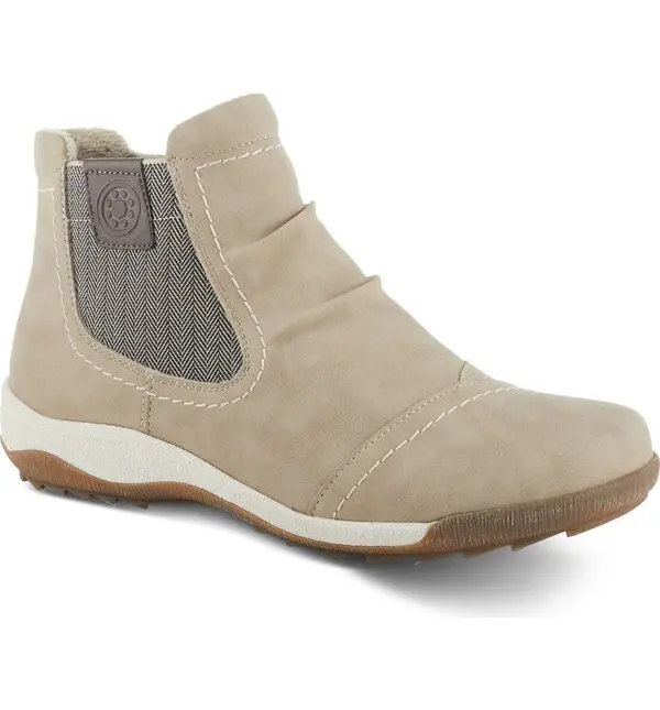 SPRING STEP SHOES Atella Water-resistant Bootie - Stone