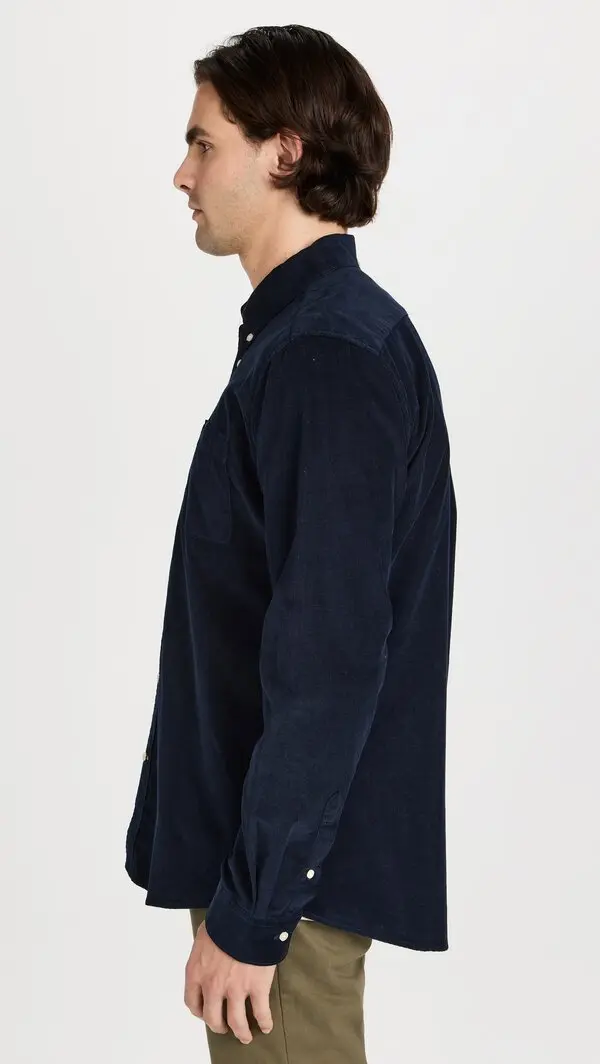 Barbour Ramsey Corduroy Shirt - Navy