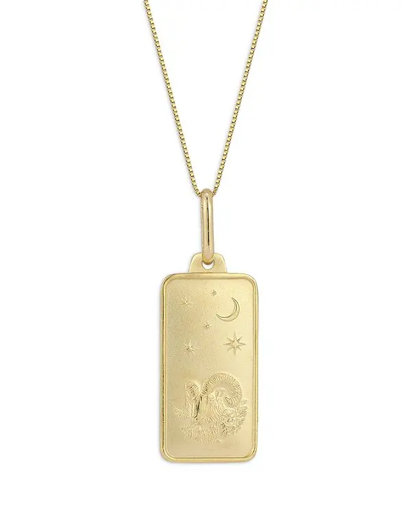 ALBERTO AMATI 14k Yellow Gold Zodiac Pendant Necklace - Aries