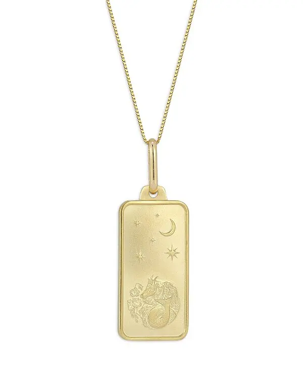 ALBERTO AMATI 14k Yellow Gold Zodiac Pendant Necklace - Capricorn