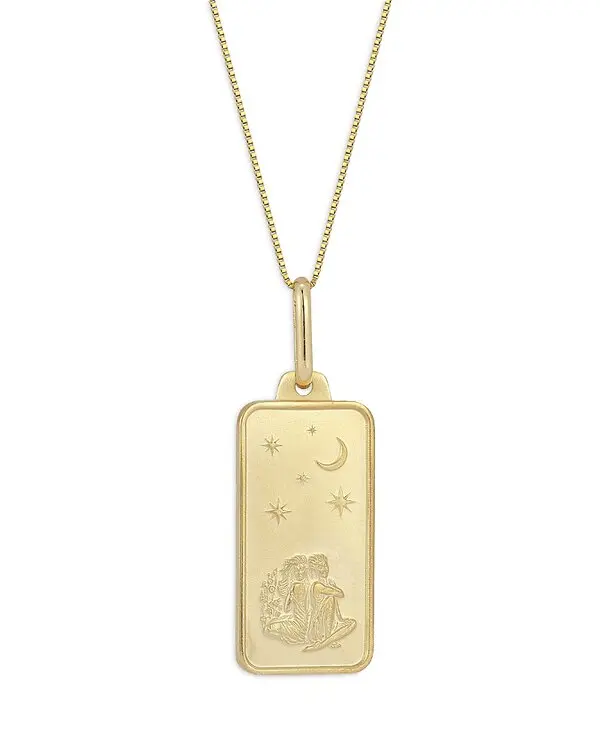 ALBERTO AMATI 14k Yellow Gold Zodiac Pendant Necklace - Gemini