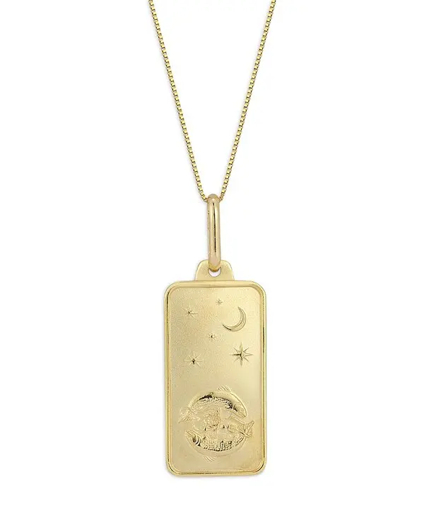 ALBERTO AMATI 14k Yellow Gold Zodiac Pendant Necklace - Pisces