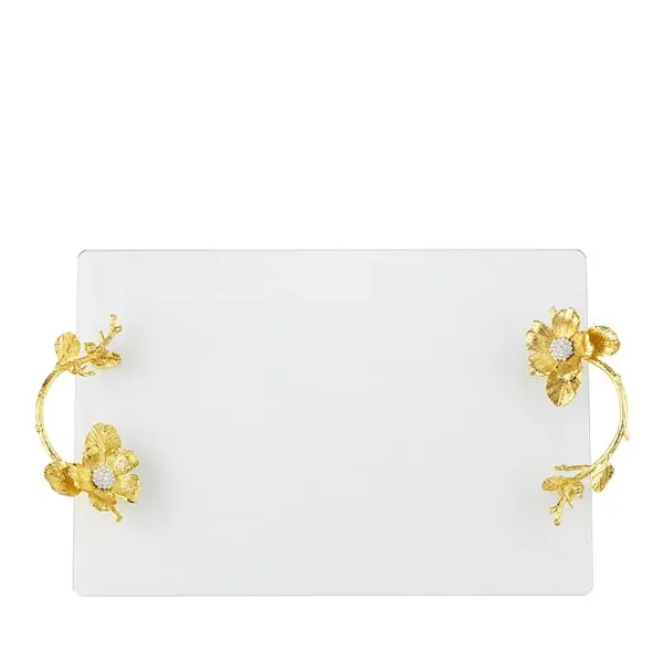 OLIVIA RIEGEL Botanica Glass Tray - Gold