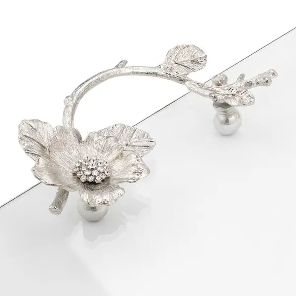 OLIVIA RIEGEL Botanica Glass Tray - Silver