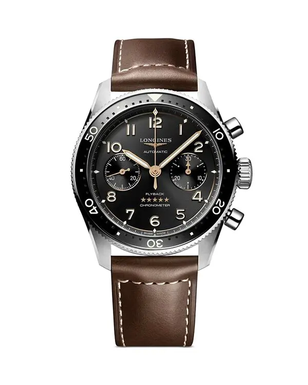 LONGINES Spirit Flyback Chronograph - Black/brown