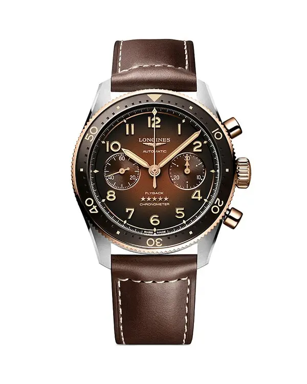 LONGINES Spirit Flyback Chronograph Watch - Brown