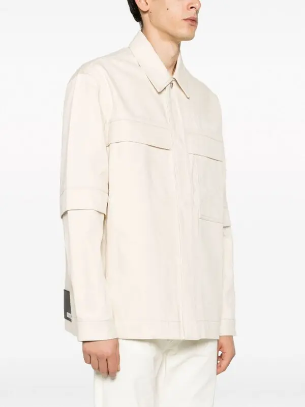 OAMC Short-sleeve Overlay Cotton Shirt Jacket