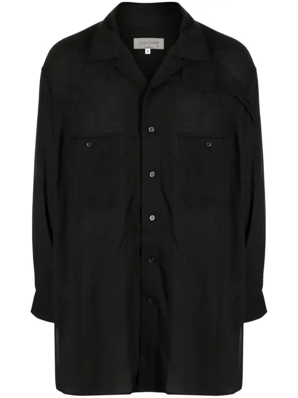 Yohji Yamamoto Notched-collar Button-up Shirt
