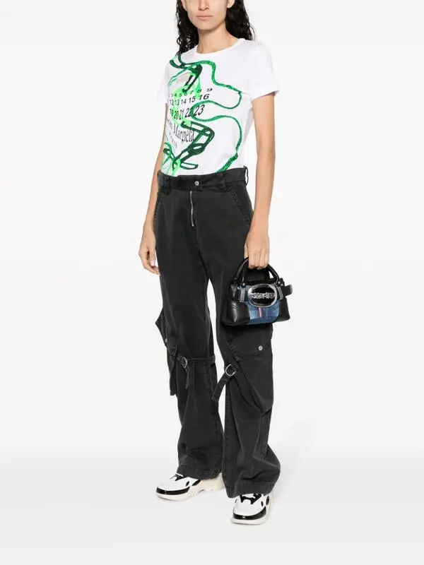 Dsquared2 Denim Patchwork Tote Bag