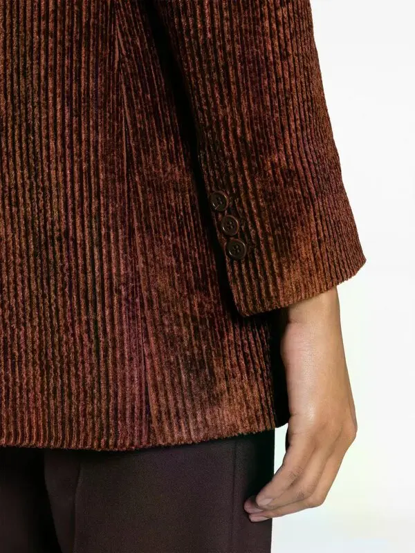 Alberta Ferretti Corduroy Single-breasted Blazer