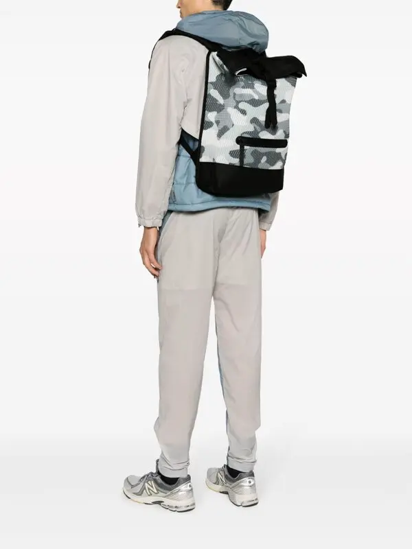 Rains Camouflage-print Textured Backpack