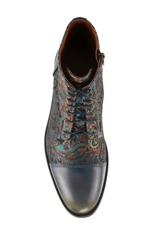 SPRING STEP SHOES Berger Jacquard Bootie - Blue Multi