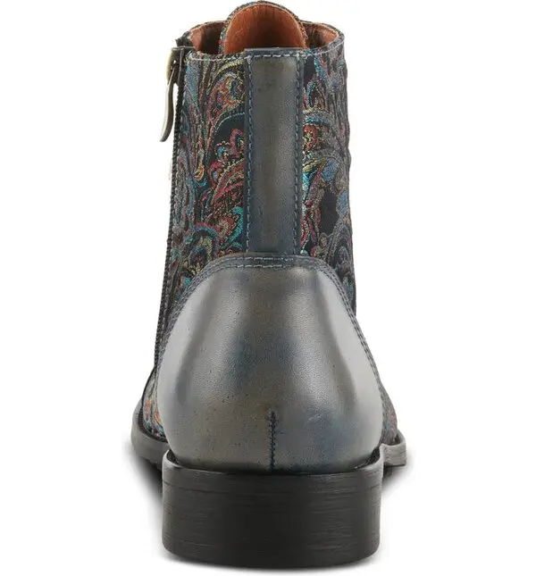 SPRING STEP SHOES Berger Jacquard Bootie - Blue Multi