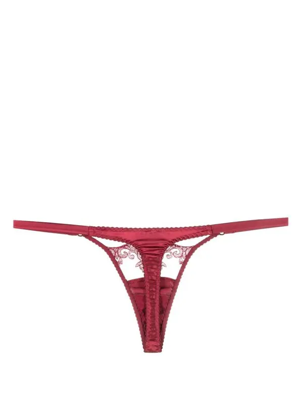 FLEUR OF ENGLAND Gisele Floral-embroidered Thong