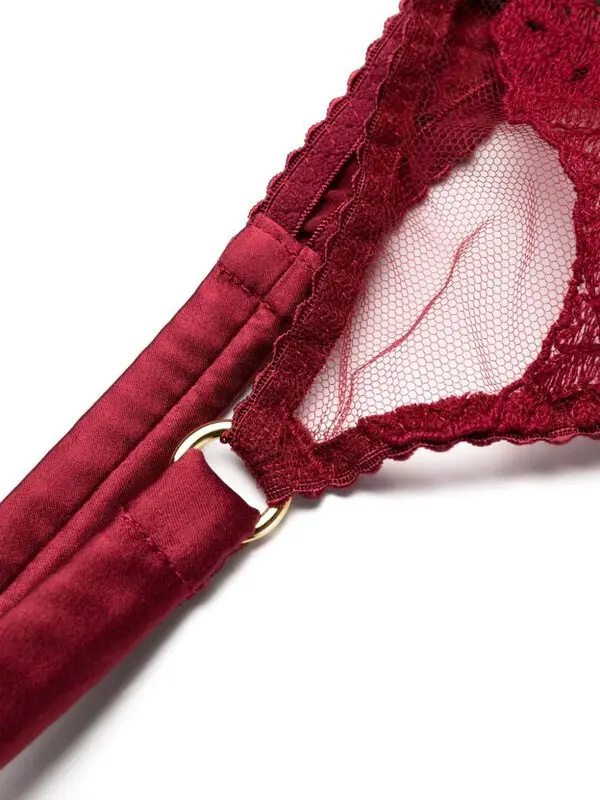 FLEUR OF ENGLAND Gisele Floral-embroidered Thong