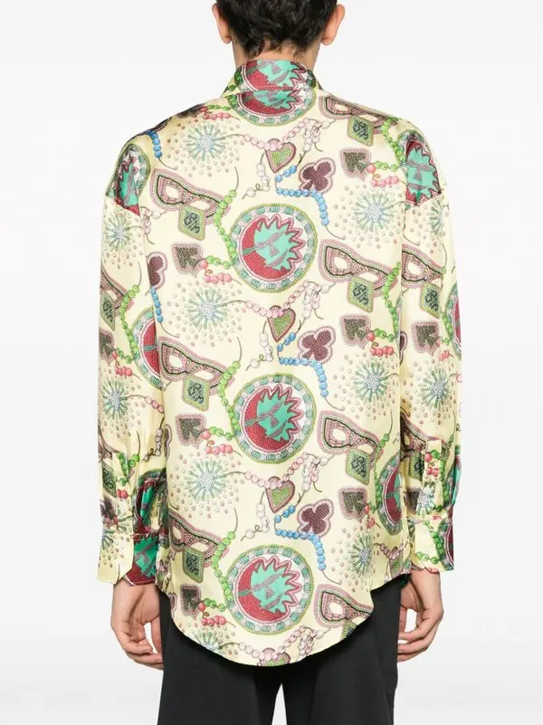 BLUEMARBLE Graphic-print Silk Shirt