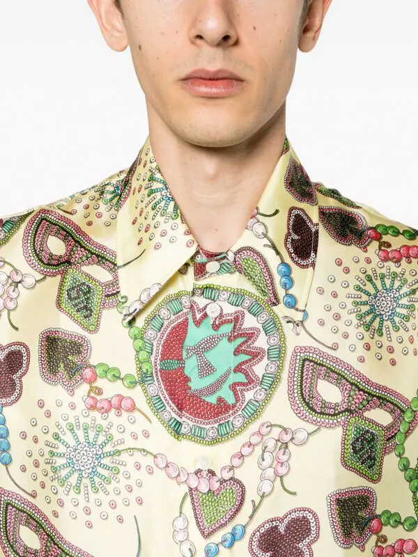 BLUEMARBLE Graphic-print Silk Shirt