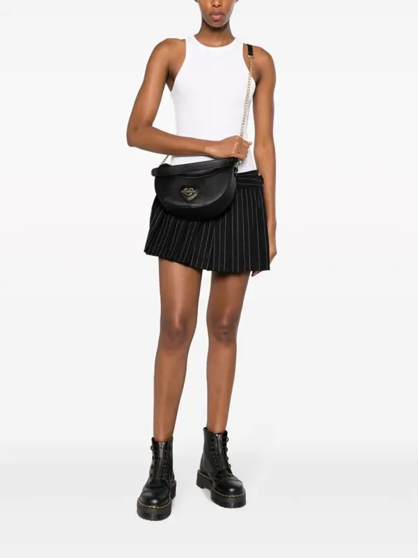 Moschino Logo-plaque Heart-patch Shoulder Bag
