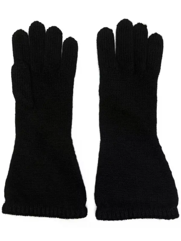 Yohji Yamamoto Full-finger Wool Gloves - Black
