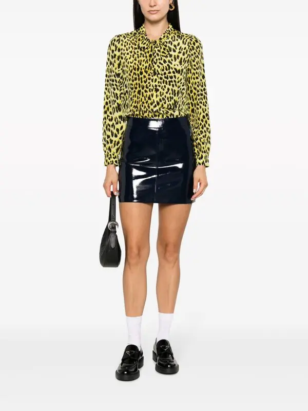 Zadig&Voltaire Taos Leopard-print Silk Shirt - Yellow