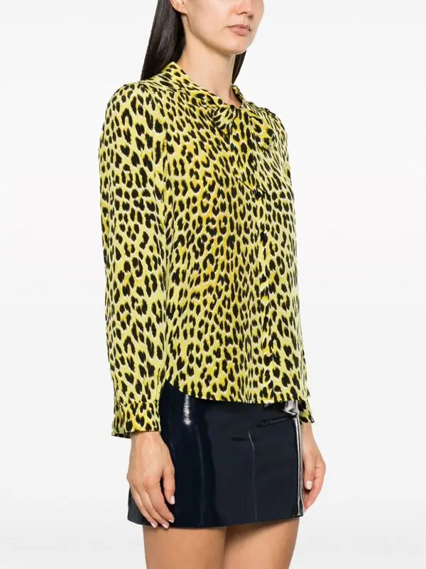 Zadig&Voltaire Taos Leopard-print Silk Shirt - Yellow