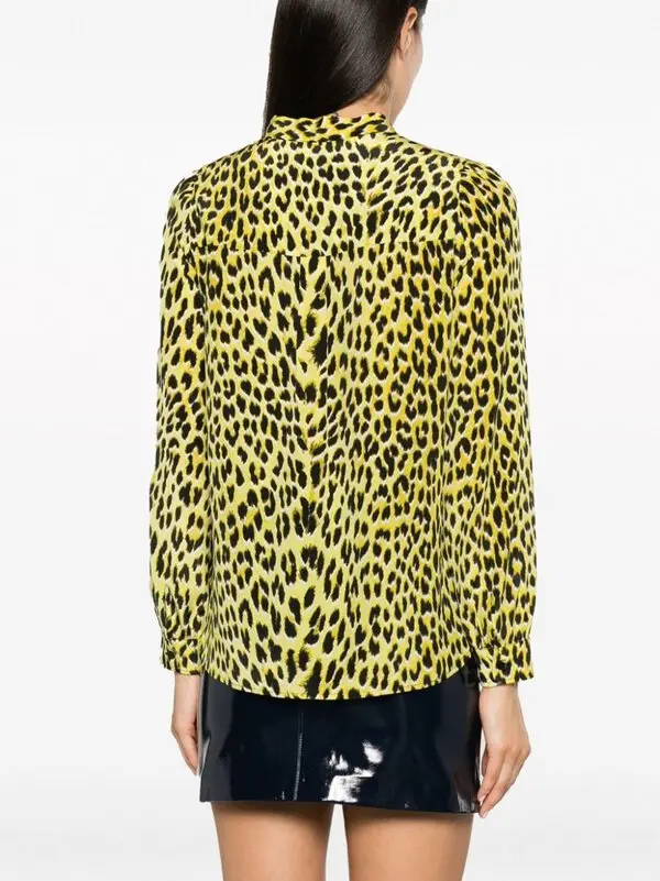 Zadig&Voltaire Taos Leopard-print Silk Shirt - Yellow