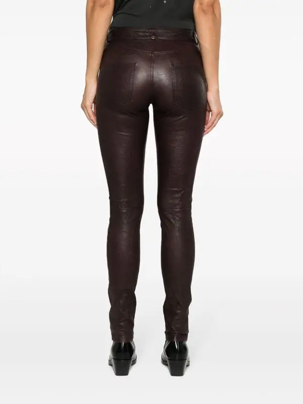 Zadig&Voltaire Phlame Leather Trousers - Brown