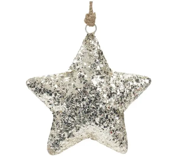 MELROSE Mosaic Metal Star Ornament