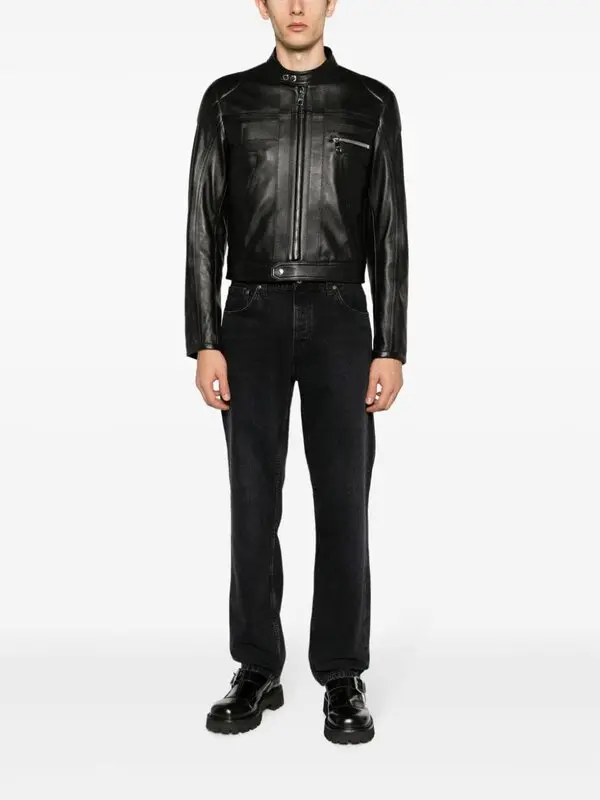 Dolce & Gabbana Nappa Leather Biker Jacket