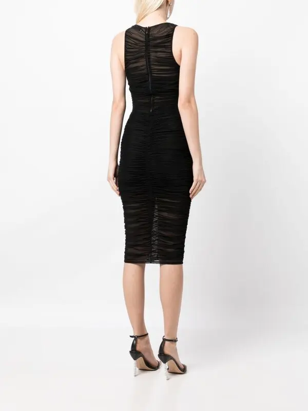FLEUR DU MAL Ruched Midi Dress