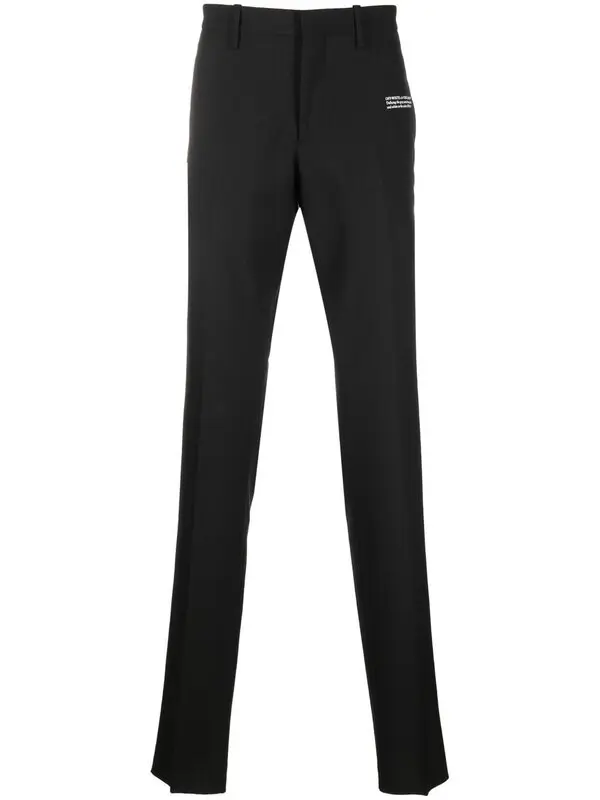 Off-White Logo Tailored Trousers - Black