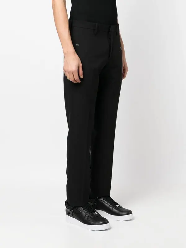 Off-White Logo Tailored Trousers - Black