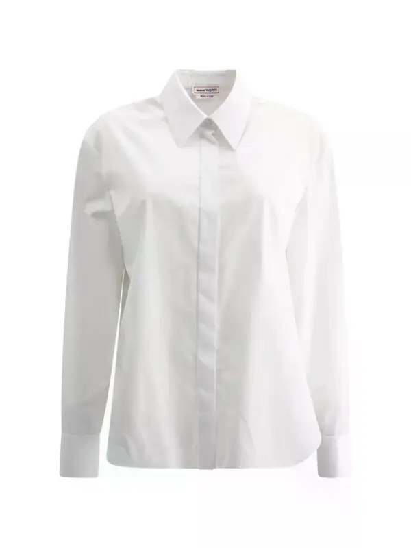 Alexander McQueen Point-collar Cotton Shirt