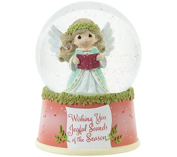 PRECIOUS MOMENTS Annual Angel Musical Snow Glob E - One-color