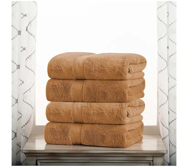 SUPERIOR Egyptian Cotton Plush Absorbent 4-pc B Ath Towel Set - One-color