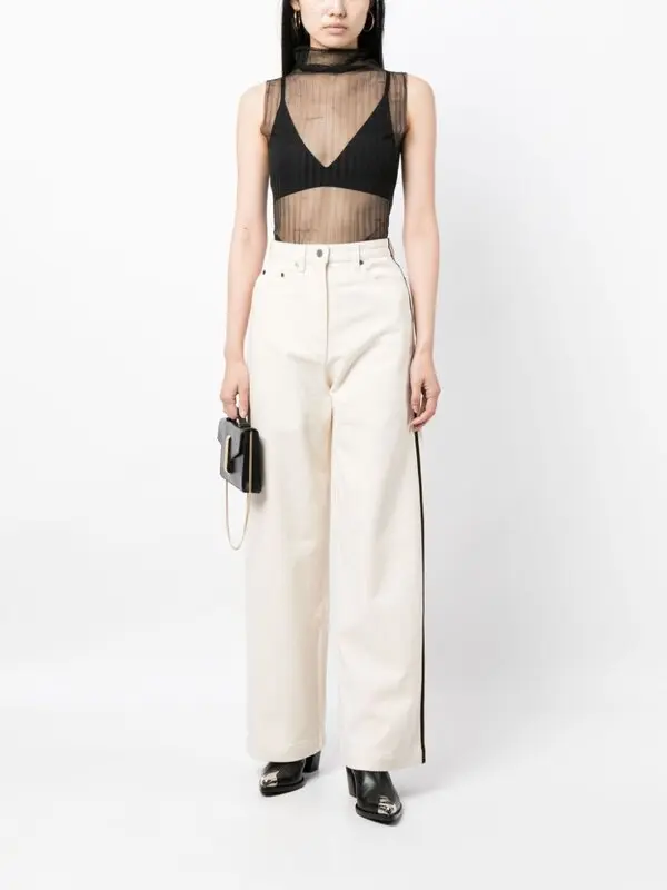 PETER DO High-rise Wide-leg Jeans - Neutrals