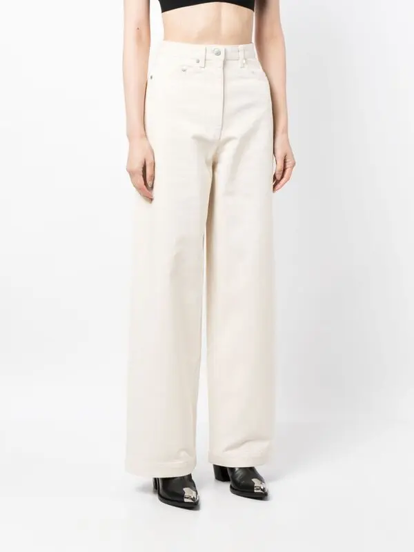 PETER DO High-rise Wide-leg Jeans - Neutrals