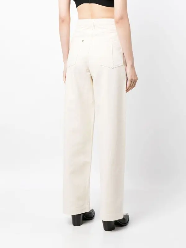 PETER DO High-rise Wide-leg Jeans - Neutrals