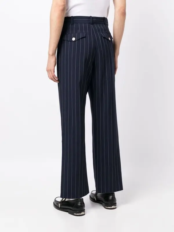 LATE CHECKOUT Pinstripe Virgin Wool Trousers
