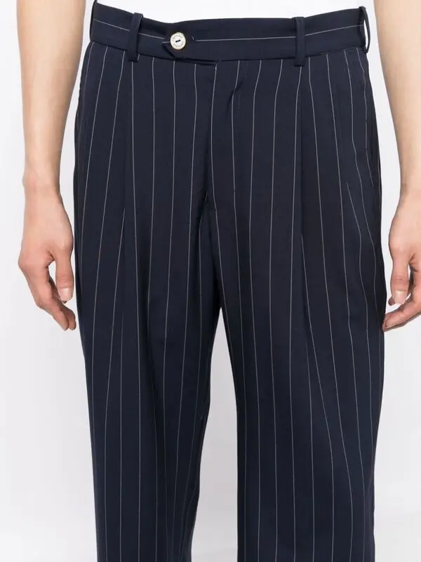 LATE CHECKOUT Pinstripe Virgin Wool Trousers