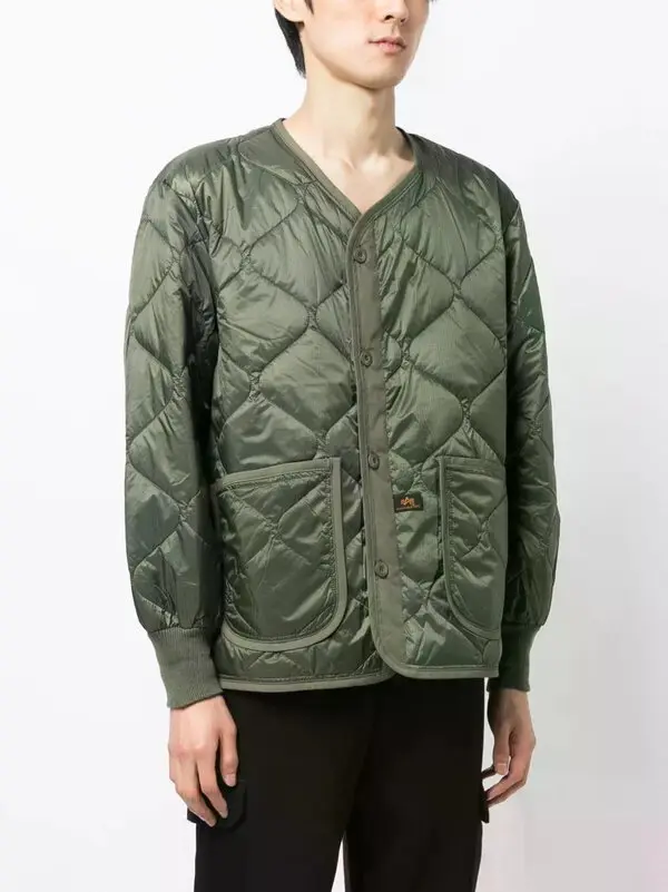 Alpha Industries Logo-patch Quilted Jacket