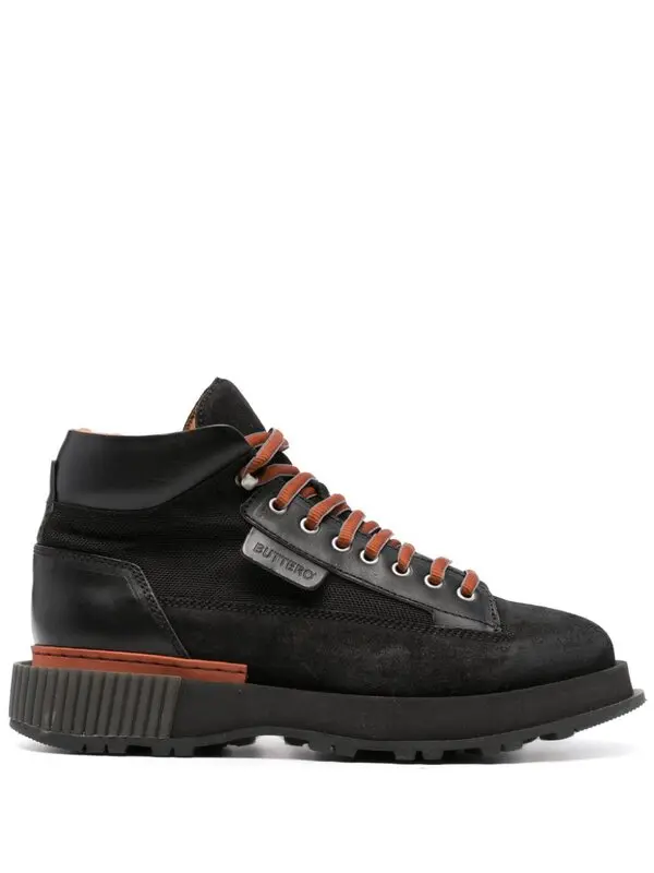 BUTTERO® Logo-debossed Leather Boots
