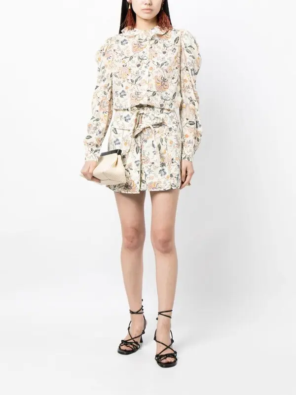 Ulla Johnson Quilted Silk Miniskirt