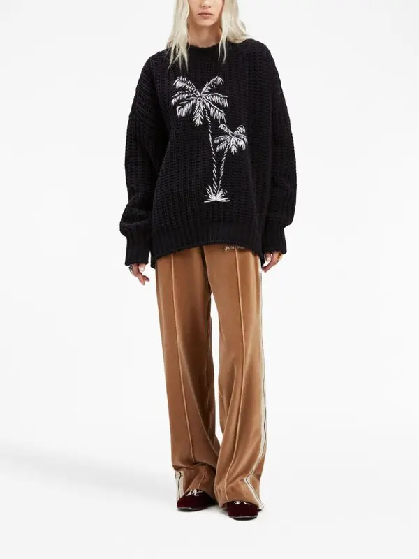 Palm Angels Palms-embroidered Chenille Jumper