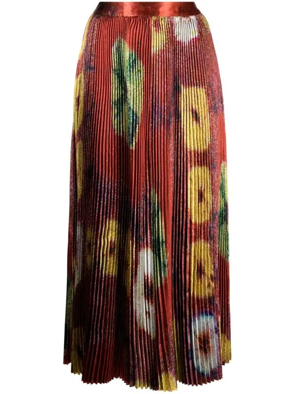 Ulla Johnson Rami High-waisted Pleated Skirt