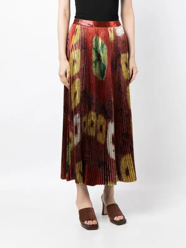 Ulla Johnson Rami High-waisted Pleated Skirt