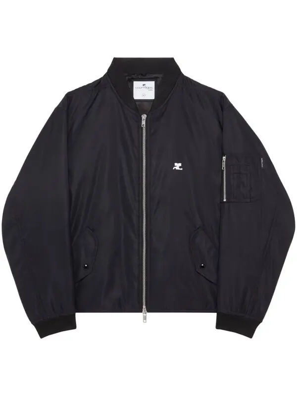 COURREGES Logo-embroidered Bomber Jacket
