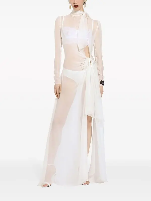 Dolce & Gabbana Sheer Silk Maxi Dress