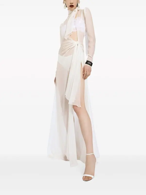 Dolce & Gabbana Sheer Silk Maxi Dress