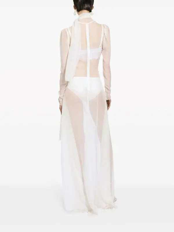 Dolce & Gabbana Sheer Silk Maxi Dress